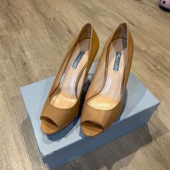 Prada | Shoes | Prada Beigetan Stilettos | Poshmark